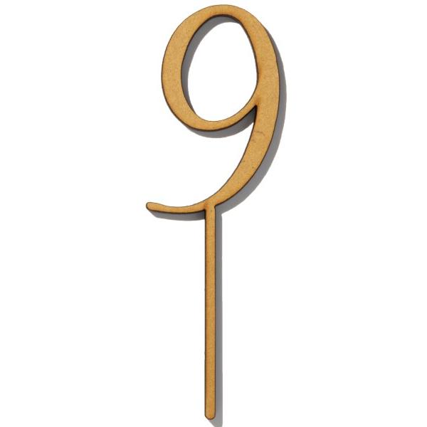 KNOP（クノップ）”9” 木製 ケーキトッパー nine商品コード：55079260606型番：110129カラー：ナチュラル【サイズ】縦 約13.5cm(棒部分 約7cm)× 横 約4cm × 厚み 4mm【素材】木材(ナチュラルウッド...