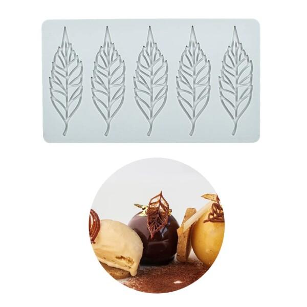 ケーキレース型 シリコンレースフォンダン型 シュガークラフト印象型食用ケーキ分子料理飾る、5穴の葉商品コード：55079260981型番：XSL-8100カラー：5穴羽根【安全】高品質の100%食品グレードのシリコン製。【広く使われている】...