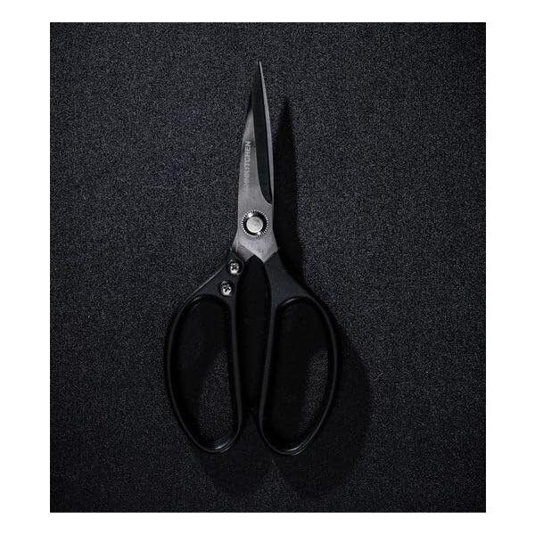 M?NNKITCHEN Heavy Duty Kitchen Scissors ? Hardened Stainless Steel Blades, Oversized Handles - Cuts Bone &amp; Herbs, Di...