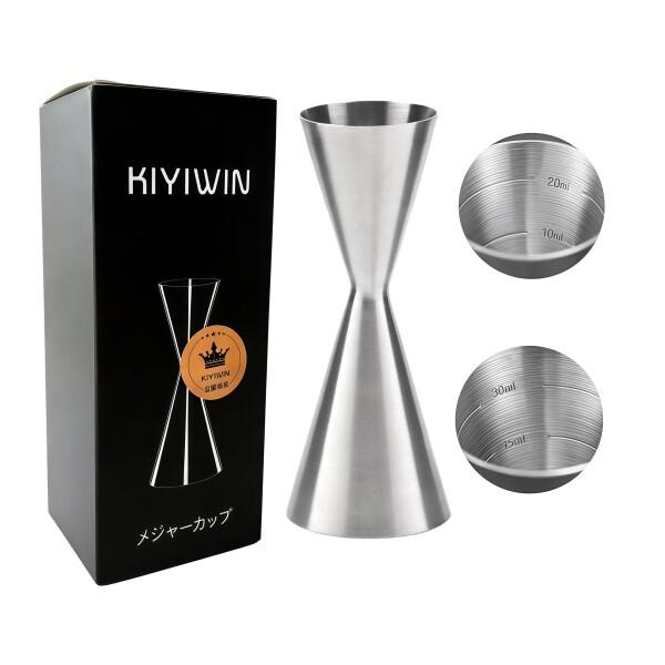 メジャーカップ 30/45ml 目盛り付き 両面スケール ジガーカップ ウイスキーカクテル 日本料理 調味料 計量 焼酎 お酒計量カップ バーテンダー キッチン用 バー・家庭用 ステンレス製 食洗機対応 洗いやすい (一体形, 30/45m...