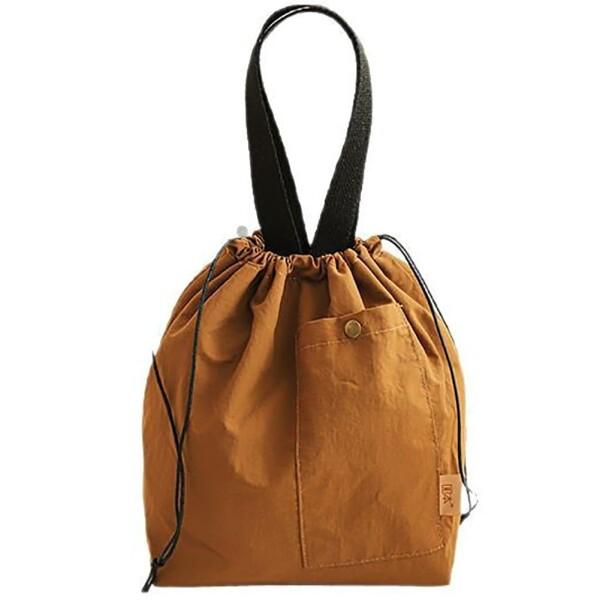 (GOKOU) 保冷 お弁当袋 ランチ 巾着袋 巾着ランチバッグ 保冷 保温 持ち手付き お弁当バッグ おしゃれ 手提げ 撥水 消臭 抗菌 大容量 軽量 男女兼用 通勤 通学 (カーキ, M)商品コード：55079290074型番：bian...