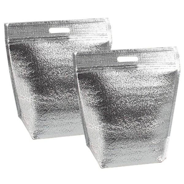 Stoooduo 保冷バッグ アルミ保冷袋 2枚セット 保温 冷蔵 冷凍 包装 ランチバック クーラーバッグ ランチバッグ お弁当袋 テイクアウト おりたたみ可能 （33*34*12cm）商品コード：55079290112型番：duo-18...