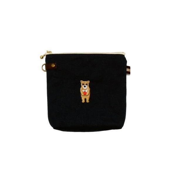 保冷保温ポーチ ミニポーチ おやつポーチ おかしポーチ 刺繍 帆布 (ネイビー, くま)商品コード：55079290126型番：HPB-SNサイズ：くまカラー：ネイビー夏場はチョコや飴など溶けやすいお菓子と保冷剤を、冬場はおにぎりなどを入れ...