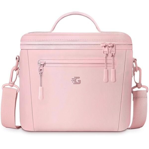 保冷ランチバッグ 防水 軽量 8L ショルダー付き お弁当バッグ 女性用 通勤 通学 ピクニック アウトドア ブラック (ピンク)商品コード：55079290135型番：PMWCBカラー：ピンク大容量&amp;軽量: 8L(25.5x15x...