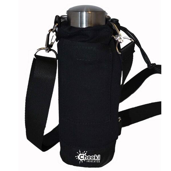 Cheeki チーキ ステンレス エコ ボトル用 ポーチ S M L サイズ (ブラック, M)商品コード：55079291668型番：CSEB358サイズ：Mediumカラー：ブラックCheeki チーキ ステンレス エコボトル(600m...