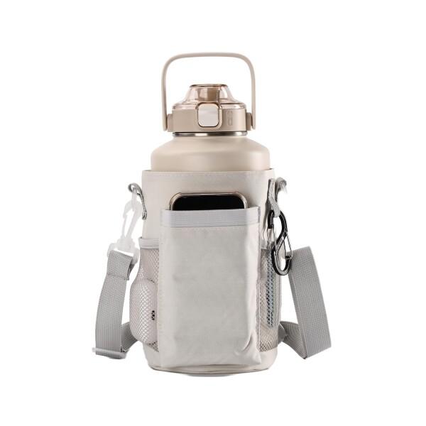 SANTECO 真空断熱 水筒 大容量 保冷 保温 1900ML ステンレスボトル ストロー付き 直飲み スポーツドリンク対応 広口 カバー付き クリーム商品コード：55079292067型番：JP-HD1900サイズ：2000 mlカラー...