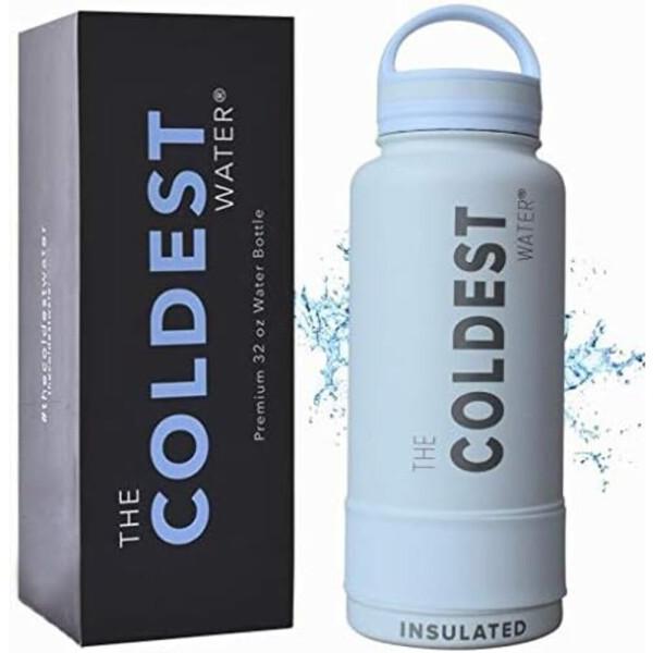 保冷 水筒 ザ・コールデスト ウォーター The Coldest Water オールシーズン 保温 13時間 真空断熱 直飲み (ホワイト, 32オンス 945ml)商品コード：55079292932型番：Gym-Bottleサイズ：945...