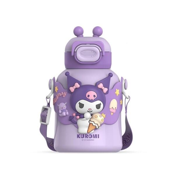 ポチャッコ ハローキティ ハンギョドン クロミ シナモロール マイメロディ 水筒 真空断熱ケータイマグ 子供 大人 ステンレス マグ ボトル 直飲み 保冷 保温 ワンタッチ オープン タイプ 漏れない 軽量 コンパクト 480ml (Col...