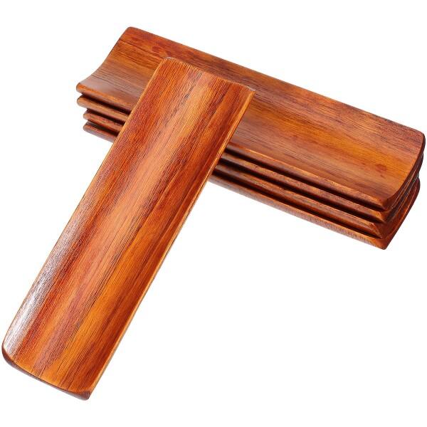 Lurrose おしぼりトレー 木製 5枚セット おしぼり置き おしゃれ トレイ 接客 業務用 家庭用 飲食店 カフェ ホテル 卓上 小物入れ ペン置き アクセサリートレイ キャッシュ ナチュラル ウッド 18.5cm商品コード：55079...