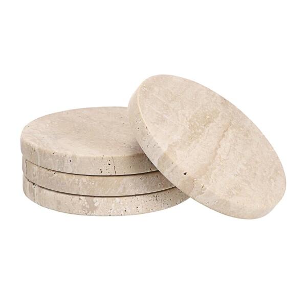 BSTKEY 大理石製コースター 丸いコースター 断熱パッド カップスタンド 滑り止め おしゃれ 4枚セット イエロー商品コード：55079294606型番：HD1483848-GYLJP-F1カラー：イエロー滑り止め:コースターの底部はコ...