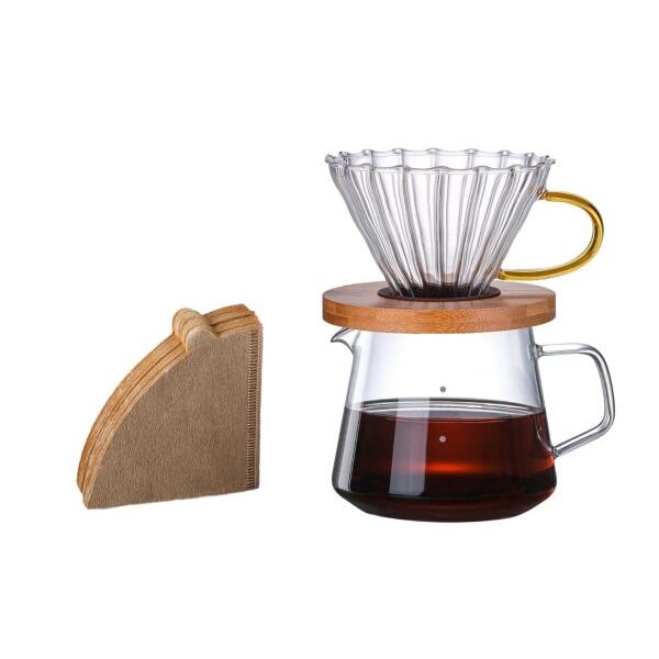 Gugrida 400ml 600ml コーヒーサーバー ドリップコーヒーサーバー ハンドドリップコーヒーサーバー 耐熱、耐寒性 高ホウ素シリカガラス材料 無毒、無味 (600ml, 透明)商品コード：55079295178型番：coffe...