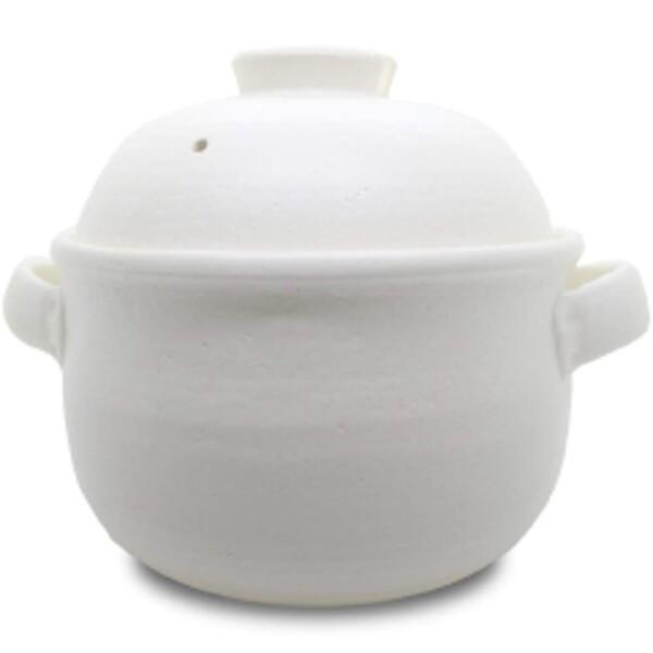 IWANO ごはん釜 2合  日本製 ”あっ"と驚く土鍋ごはん ふっくら ライバルは旅館の朝ごはん ご自宅で味わう 炊飯 MADE IN JAPAN 食洗機対応 (白, 2合)商品コード：55079297689型番：B07MJF3YHPサイ...