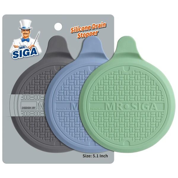 MR.SIGA シリコンバスタブストッパー 風呂栓、シャワー、シンク用排水口カバー 直径約13cm（計3枚入り）商品コード：55079326176型番：keychain-solar-lightサイズ：15*13cmカラー：グリーン+ブルー+...