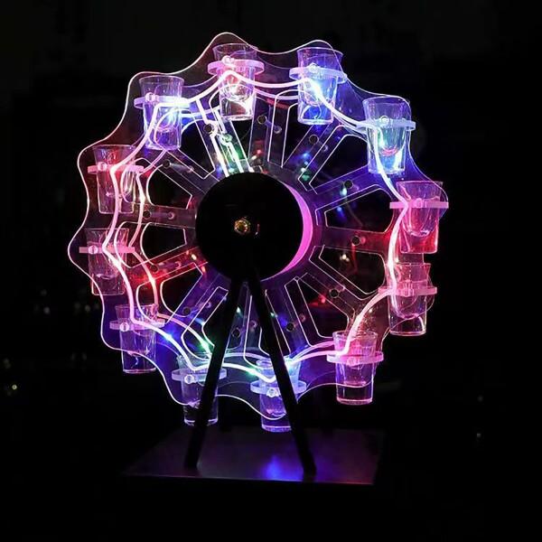 テキーラ観覧車 付き led 色付きのライト オシャレ テキーラ観覧車 アクリル おしゃれ ショットグラス ラック商品コード：55079326820型番：3213213-1サイズ：大きいカラー：カラフル【雰囲気を強調表示】LED酒グラスの表...