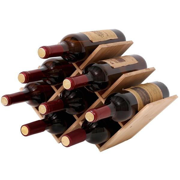 Mellbo ワインボトル ラック ワインセラー スタンド 8本 省スペース 魅せる収納 コレクション ホームパーティー 晩酌 自宅バー 保管方法 横置き設計 コルクの乾燥防止 風味を長く保つ 40×27×16cm商品コード：5507932...