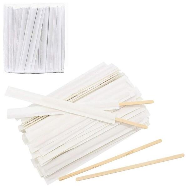 Fd.Gomdm 木製マドラー 14cm 1000本入り 個包装 使い捨て コーヒー＆ティースティック 業務用 ウッドマドラー DIY・クラフト用商品コード：55079327084型番：coffee-sticks-14-1000-zhiサイ...