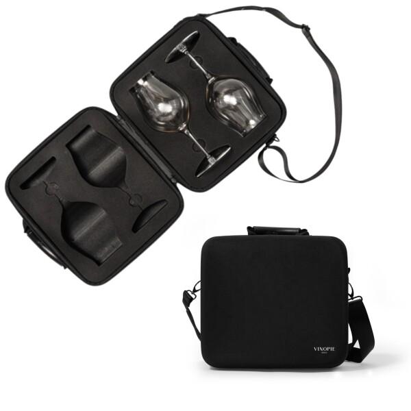 VINOPIE ワイングラスケース 2脚用 持ち運び ? EVAフォーム採用 専用設計 ハードシェル収納ケース（Riedel Performance Pinot Noir対応／グラス別売）Wine Carrying Glass Case C...