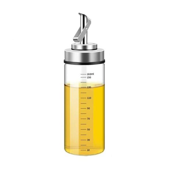Huiyu ドレッシングボトル オイルボトル 醤油差し スパイスボトル オイルポット 耐熱ガラス 調味料入れ 180ml -A商品コード：55079343964型番：Huiyu0322サイズ：180 mlカラー：シルバー【容量】180ml-...