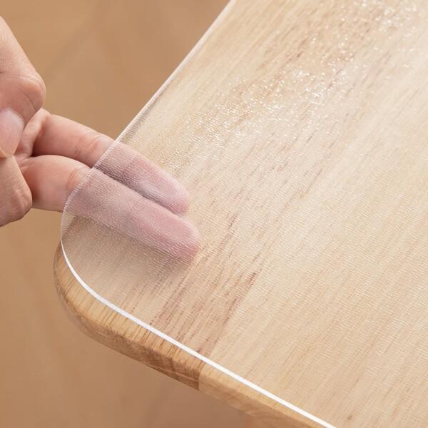 テーブルクロス 透明 エンボス加工 80x135cm 厚さ1.5mm 長方形 PVC製 デスクマット 気泡なし つや消し 矩形 テーブルカバー 無臭 汚れ防止 撥水加工 はカスタマイズ可能です商品コード：55079344662型番：CXL-...