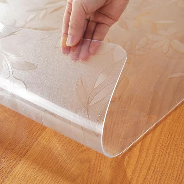 テーブルクロス 透明 コスモス 80x150cm 厚さ1.5mm PVC テーブルマット クリア ビニール 矩形 テーブルカバー デスクマット 汚れ防止・防塵・防水・耐久・耐熱 カスタマイズ可能商品コード：55079344860型番：波斯菊...