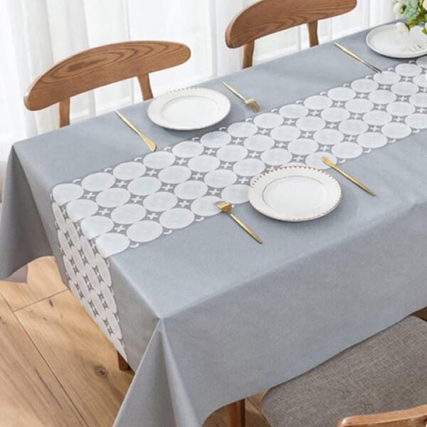 Neskatu テーブルクロス ビニール おしゃれ テーブルカバー 撥水 PVC 長方形 正方形 tablecloth 汚れ防止 防水 防油 北欧 テーブルマット グレー 90×90CM商品コード：55079345064型番：NTHF-HP...