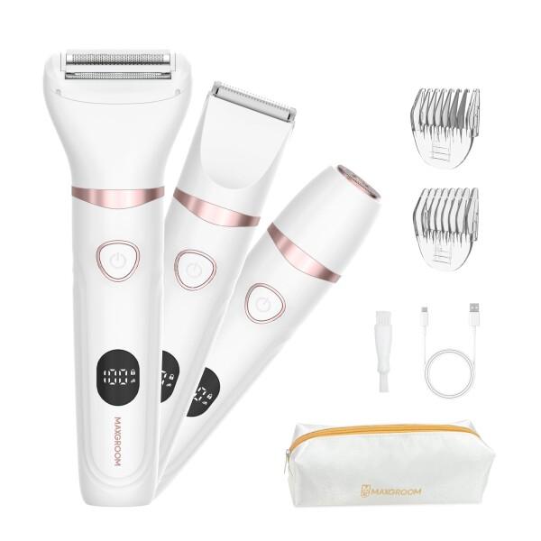 ボディシェーバー レディース メンズ VIOシェーバー 電動 シェーバー 電気 3in1ボディートリマー 顔・脇・全身・指のムダ毛処理 産毛・うぶげ対応 3~12mmコーム付き IPX6防水 コンパクト USB充電式 8000回転/分 乾湿...