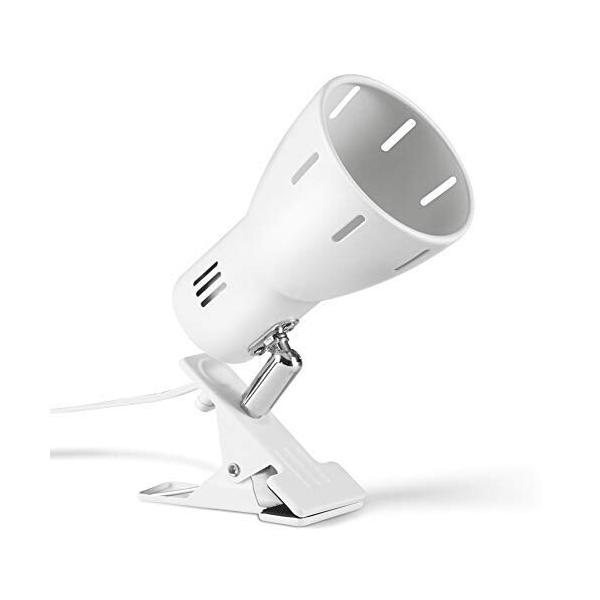 クリップライトUN POCO スポットライトe26 スタンド 電気スタンド クリップ 間接照明 角度調整可能 インテリア寝室照明 コード長1.6m金属製 E26電球別売 (White)商品コード：55079373187型番：QB05サイズ：...