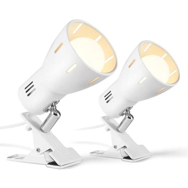 E26クリップライト スポットライト おしゃれ クリップ led電球付き 60w 中間スイッチ付き 350°回転仕事 屋内照明用（2個）商品コード：55079373197型番：QB07W2個電球付き:口金E26、消費電力60wまでの電球が対...