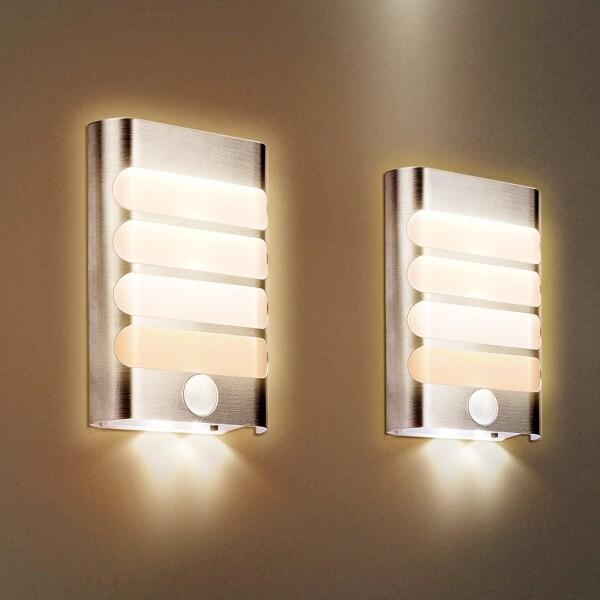 人感センサーライト電池式 室内用フットライト LEDナイトライト電球色 階段 廊下 足元 寝室 洗面所 夜間ライト 両面テープとネジ付き 2個セット（電球色）商品コード：55079373716型番：LD-022-JPカラー：電球色耐久性と目...