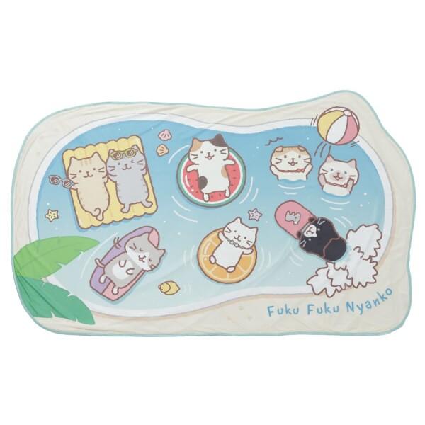 サマーケット ダイカット 接触冷感 ふくふくにゃんこ ひんやり 猫 猫柄 ハピンズ 可愛い 8匹 ひざかけ お昼寝 快眠商品コード：55079433458型番：ダイカットケットサイズ：約160×100cmカラー：ブルー商品スペック 約160...