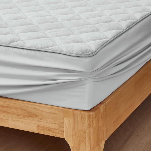 Tametra 敷きパッド パッド一体型ボックスシーツ パイル部分綿100％ ベッドカバー ベッドシーツ ベッドマットレス 敷ふとん兼用 オールシーズンで使える タオル地 着脱簡単 抗菌防臭 丸洗いOK 肌ざわりがいい 通気性 (シングル・...