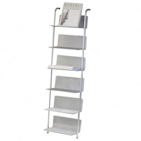 PonyLes マガジンラック スリム マガジンスタンド おしゃれ INS風 6段 3段 雑誌ラック スチール製 パンフレットスタンド 韓国 店舗 業務用 (6段)商品コード：55079438878型番：6段カラー：ローズメタル【サイズ】6...