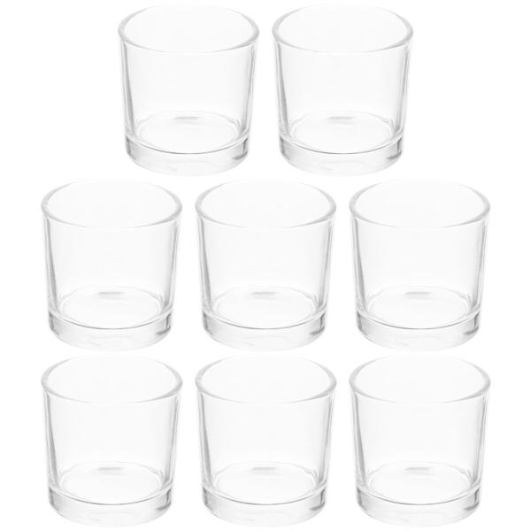 Amosfun キャンドルホルダー ガラス 耐熱 ロウソク立て ティーライトキャンドル 蝋燭スタンド カップ 容器 8個セット 透明 diy用 ハロウィン クリスマス 結婚式 パーティー カフェ インテリア商品コード：55079439363...