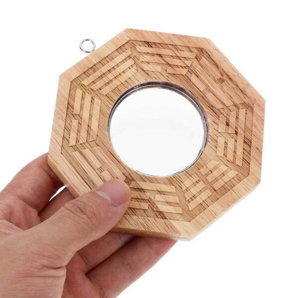FRCOLOR 八卦凸面鏡 4.13インチ 木製手作りフレーム 独特な八角形デザイン 壁掛けミラー リビングルームや玄関の壁装飾に適用商品コード：55079439855型番：J07310179HPサイズ：10.50X10.50X1.30CM...