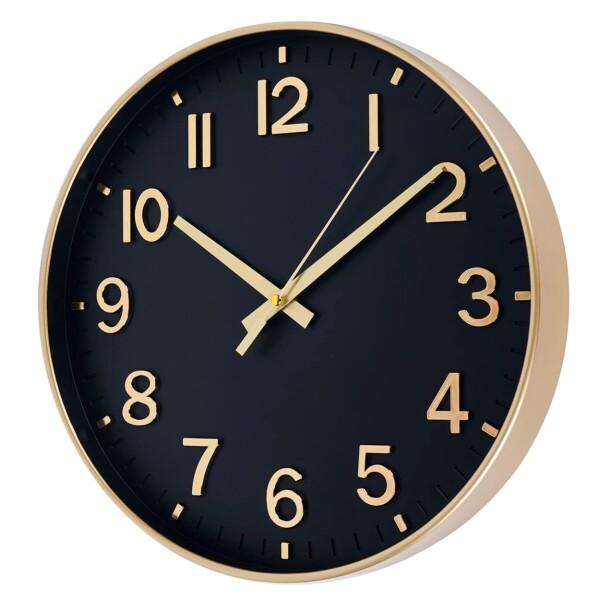 掛け時計 電波時計 おしゃれ 北欧 連続秒針 静音 壁掛け時計 夜間秒針停止 掛時計 自宅 寝室 部屋飾り 贈り物 インテリア 大数字 見やすい 30cm商品コード：55079441337型番：HZDHCLHサイズ：電波カラー：ブラック【2...