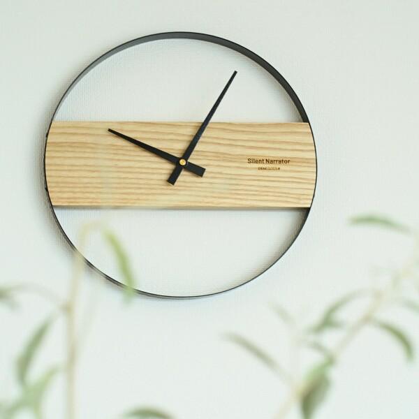 ドラマに登場 Silent Narration 掛け時計 おしゃれ 木製 シンプル モダン ミニマリスト 個性的 スタイリッシュ インテリア リビング 寝室 プレゼント 引っ越し祝い (ブラック)商品コード：55079441454型番：Si...