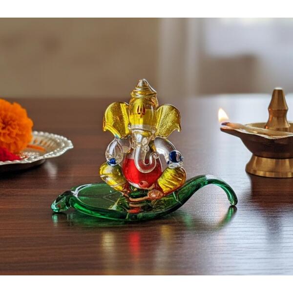 StonKraft ガネーシャ ガネーシャ ムルティ アイドル 像 彫刻 (2.5インチ) カーダッシュボード アイドル | クリスタルガラス商品コード：55079442486型番：ganeshサイズ：Smallカラー：マルチカラーeSpl...