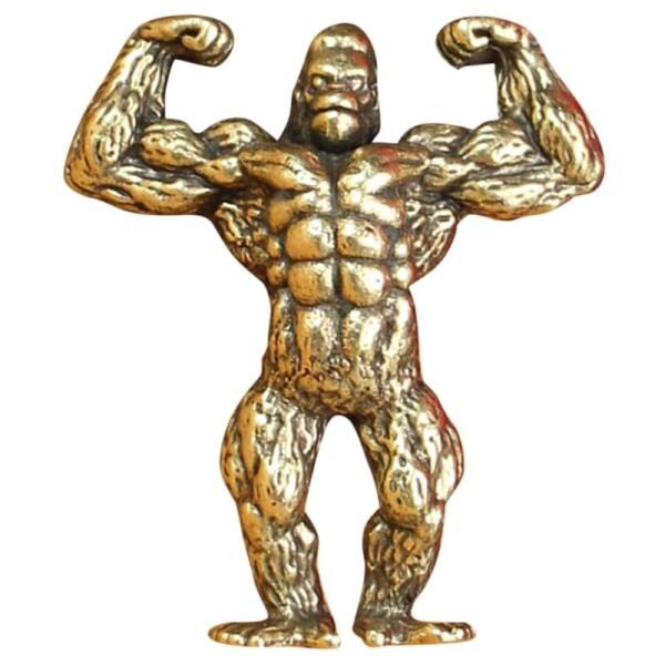 DOITOOL 真鍮製ゴリラ置物 6.5×5.6×2.8Cm 筋肉ゴリラ彫像 デスクトップ装飾 インテリア小物 野生動物フィギュア プレゼント向け商品コード：55079442494型番：Q924AR370BQM1LOMR189E9カラー：ゴ...