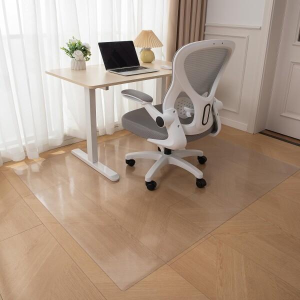 チェアマット エンボス加工 透明 120*140cm 厚み1.5mm PVC 床保護マット 床傷防止 特大サイズ オフィス カーペットプロテクターマット 大型デスク足元マット テーブルマット/椅子/食卓/フロア/畳/机下/滑り止め お手入れ...