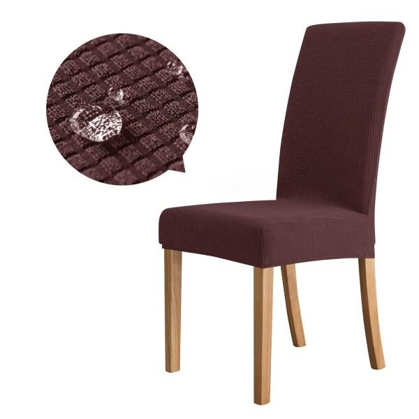 (ハッピー ホヌ) 椅子カバー 背もたれ フルカバー 伸びる ダイニングチェアカバー 撥水 汚れ防止 ストレッチ 洗濯可能 ブラウン 2枚商品コード：55079444374サイズ：2枚セットカラー：ブラウン?【フィット感抜群】伸縮性のある生...