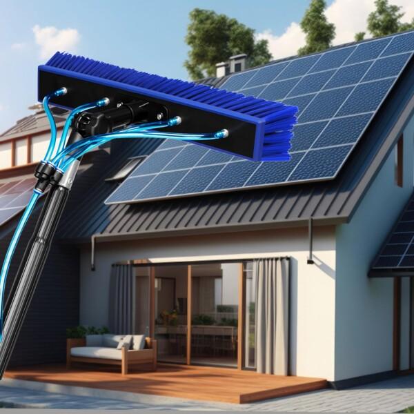 Sunkoo 高所掃除ブラシ 長さ1m~10m 調節可能な窓掃除ブラシ 外壁 ガラス ブラシ 高所 掃除 窓拭き 太陽光パネル洗浄ブラシ 超ロングポール 操作しやすいと使用 多目的 クリーニングツール商品コード：55079451295型番：...