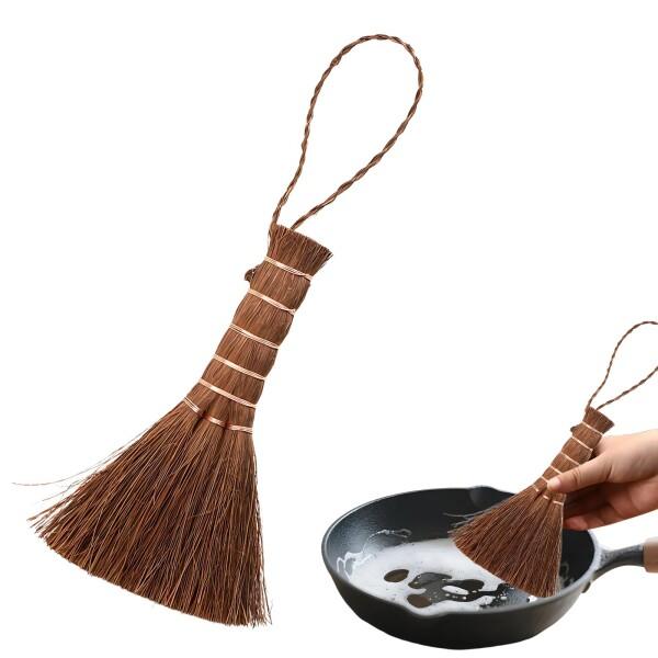 しゅろたわし 握りたわし キッチンブラシ 棕櫚握りたわし 手作り 天然素材 油汚れの除去 鉄鍋 中華鍋 フライパンの洗浄に最適 野菜 泥 落とし 耐久性 油汚れ徹底除去 キッチン用品 (B)商品コード：55079451694型番：QH-JP...