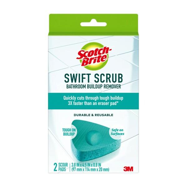 【発売日：2021年02月24日】Scotch-Brite Swift Scrub バスルームビルディング ガラスドア シャワー&amp;バスクリーナー 石鹸カスリムーバー 消しゴムパッドより3倍速 2 グリーン 2個商品コード：55079...