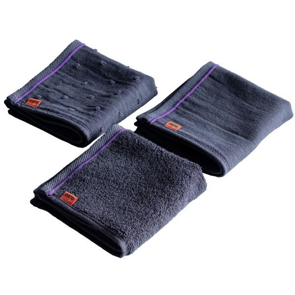 OSTDplus(オーエスティーディープラス) タオルハンカチ 3枚セット ダークグレー メンズ 綿100％ ハンドタオル 異なる3種類の織り方 約25×25cm商品コード：55079453220型番：OSD-TC-CH3サイズ：1)タオル...