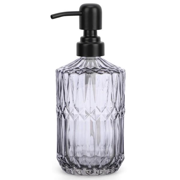 Segbeauty ディスペンサー 詰め替えボトル シャンプーボトル ガラス製 450ML おしゃれ 洗剤用 お風呂 温泉 トイレ キチン 6枚シール付き （青色）商品コード：55079457088型番：160811_JPNカラー：青い【製...