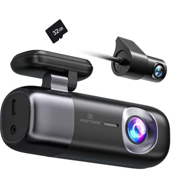 REDTIGER  ドライブレコーダー 前後カメラ 800万画素 UHD WiFi＆GPS付き 超広角170° 小型ドラレコ 駐車監視機能 HDR/WDR搭載 夜間撮影 F値1.5 衝撃録画 Ｇセンサー 全国LED信号機対応 どらいぶれこー...
