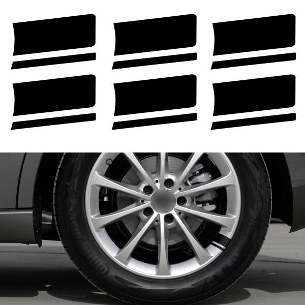 TOMALL 6pcs ホイールリムストライプリフレクティブステッカー車用ビニールリフレクティブセーフティデコレーションストライプユニバーサルリムデカールバンパーフェンダーアクセサリー用（ブラック）商品コード：55079638021型番：6...