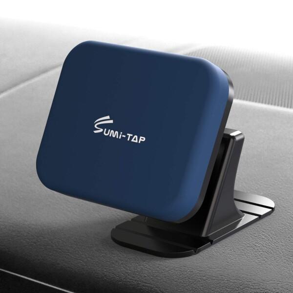 sumi-tap スマホホルダー 車 マグネット式 車用粘着式自由設置可能 カーナビホルダー ダッシュボード曲面粘着可能 携帯ホルダー 360度回転カーマウント 磁石車載スマホホルダー iphone/android/galaxy 多機種対応...