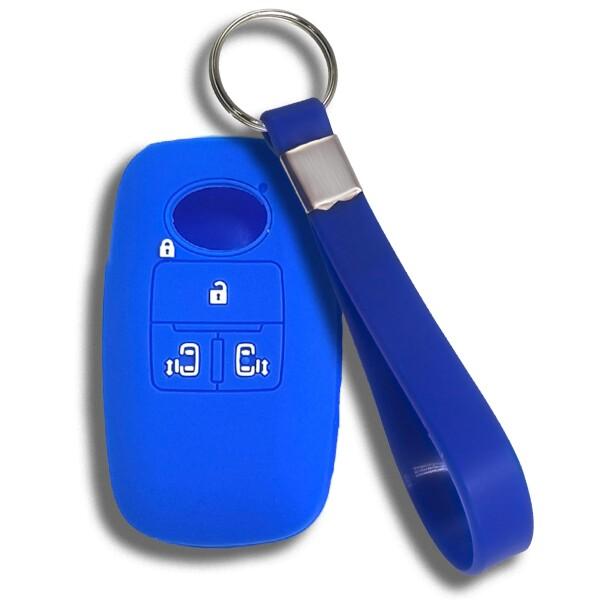 (FRACTAL CREATION) スバル シリコン キーケース サンバー S700B レックス A201F ジャスティ M910F シフォン LA660F メンズ レディース対応 保護 (type_D3, ブルー)商品コード：55079...