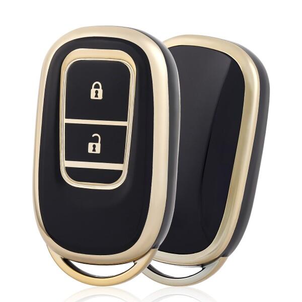 (OFF WE GO) ホンダ用キーケース シビック タイプR シビック FL1 FL4 新型ヴェゼル RV3 RV4 RV5 RV6 N-BOX JF5/JF6 ZR-V などに適応 2ボタン Honda スマートキーシェル TPU 車の...